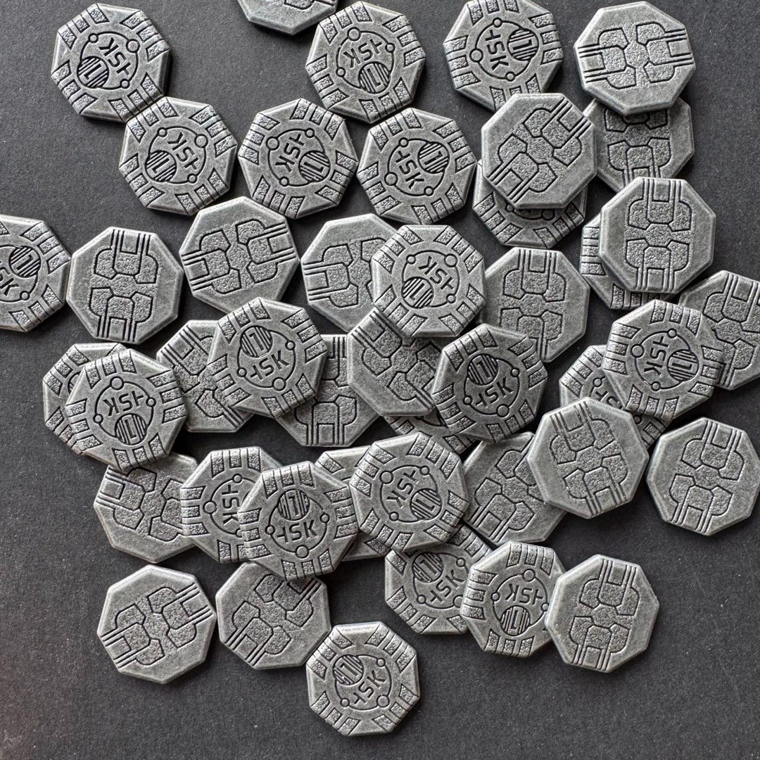 50x Coup Coins, Board Game Metal Upgrade Coin (double-sided) - Etsy