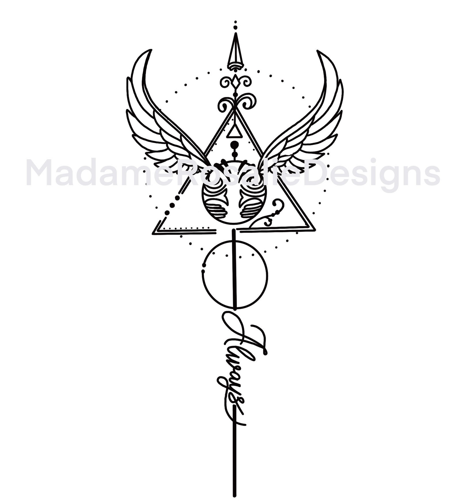 Deathly Hallows Always PNG SVG - Etsy