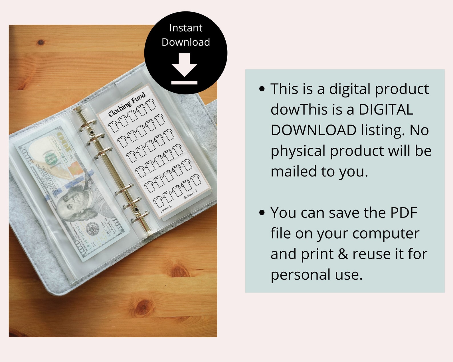 Cash Stuffing Savings Challenge Trackers for Cash Budgets That - Etsy