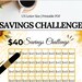 40 Dollar Savings Challenge Printable| Save 4000 Dollars Challenge| 4K ...