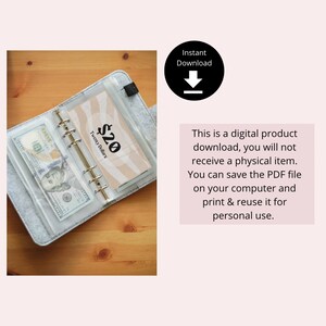 PRINTABLE Money Placeholders for A6 Budget Binders, A6 Cash Envelope ...