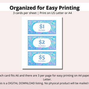 PRINTABLE Money Placeholders for A6 Budget Binders, A6 Cash Envelope ...