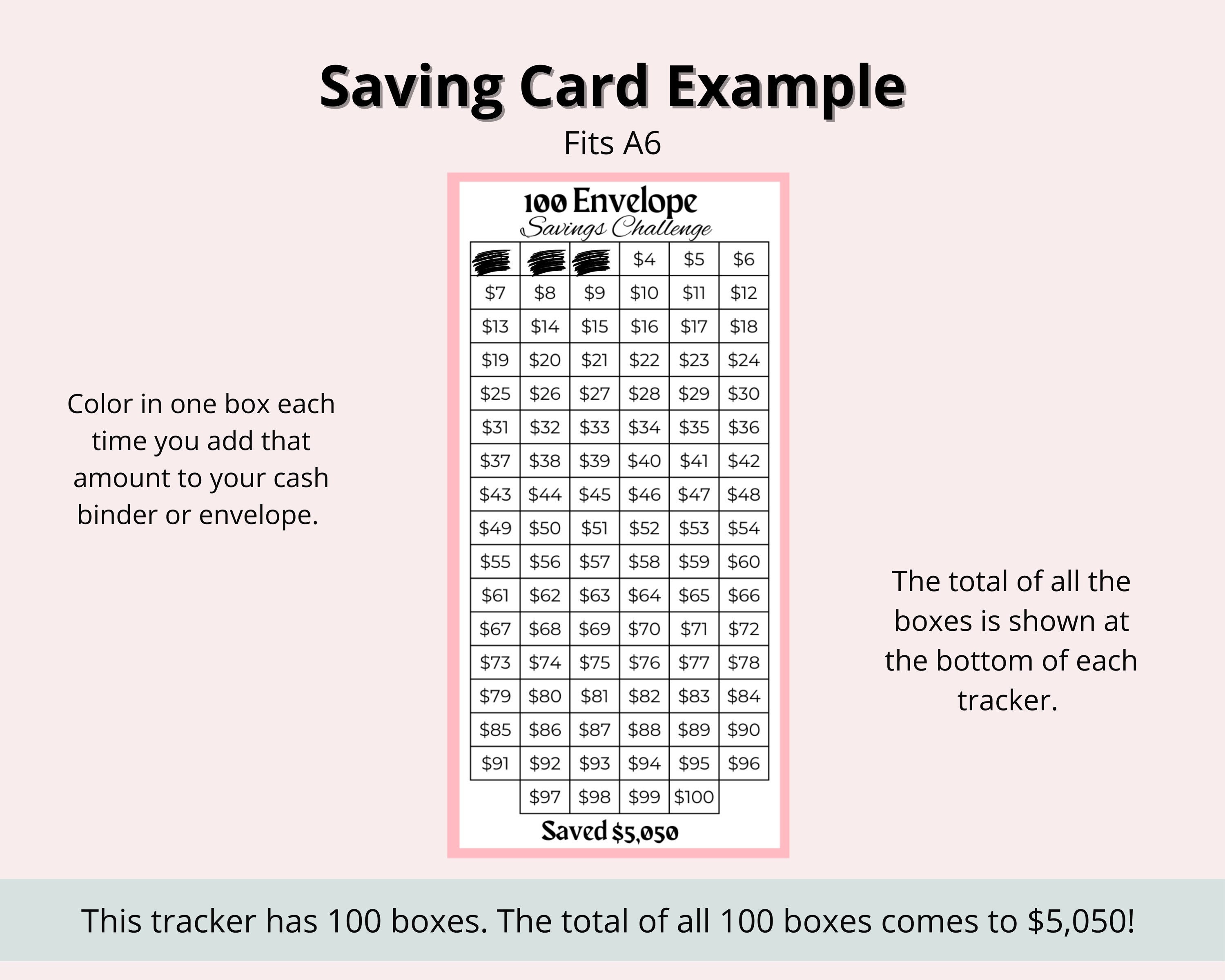 Savings Challenge Printable Savings Challenge Bundle A6 Mini - Etsy Canada