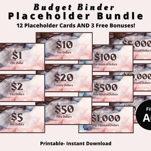 PRINTABLE Money Placeholders for A6 Budget Binders, A6 Cash Envelope ...