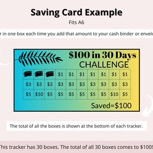 Money Savings Challenge Printable Money Saving Challenge Bundle A6 Mini ...