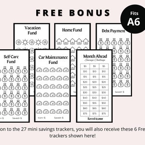 Mini Savings Challenge Trackers That Fit A6| Saving Challenge Bundle ...