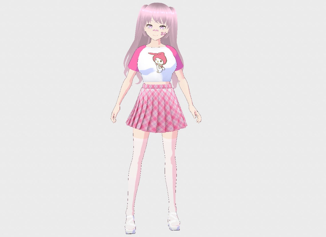 Cute Bunny Girl Vtuber Etsy