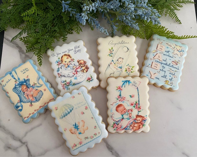 10 Homemade Gingerbread Stork Cookies Decorated With Royal Icing Sugar ...