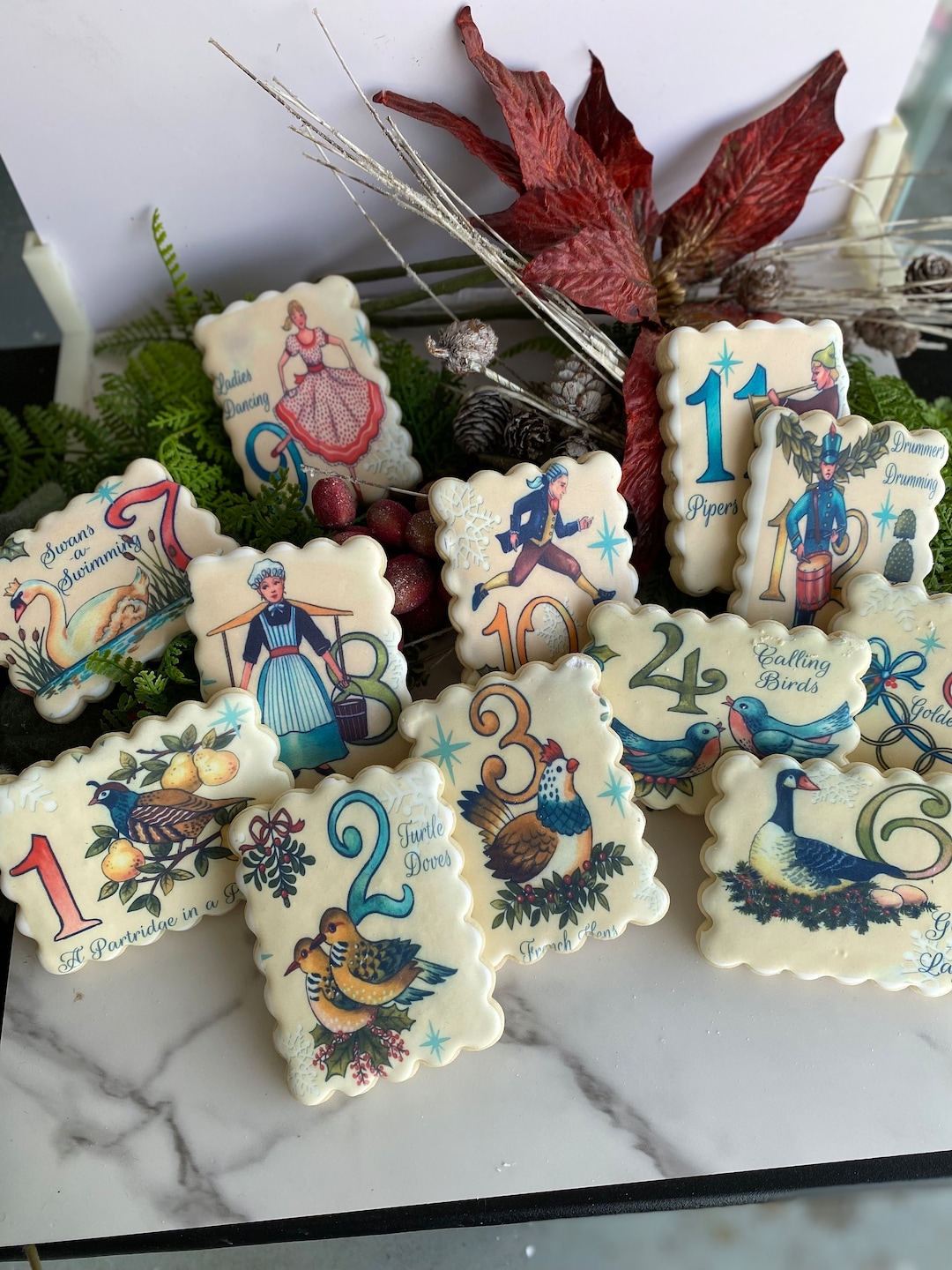 12 Days of Christmas Cookies - Etsy