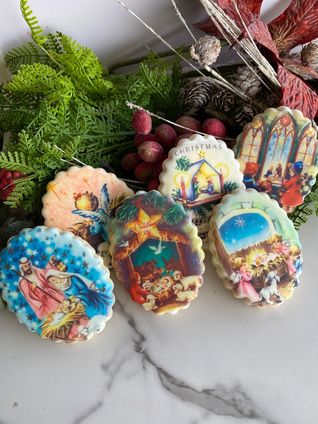 Vintage Christmas Nativity Cookies - Etsy