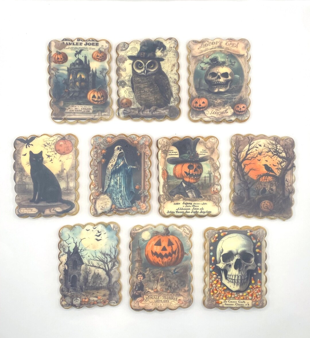 Vintage Gothic Halloween Cookies - Etsy