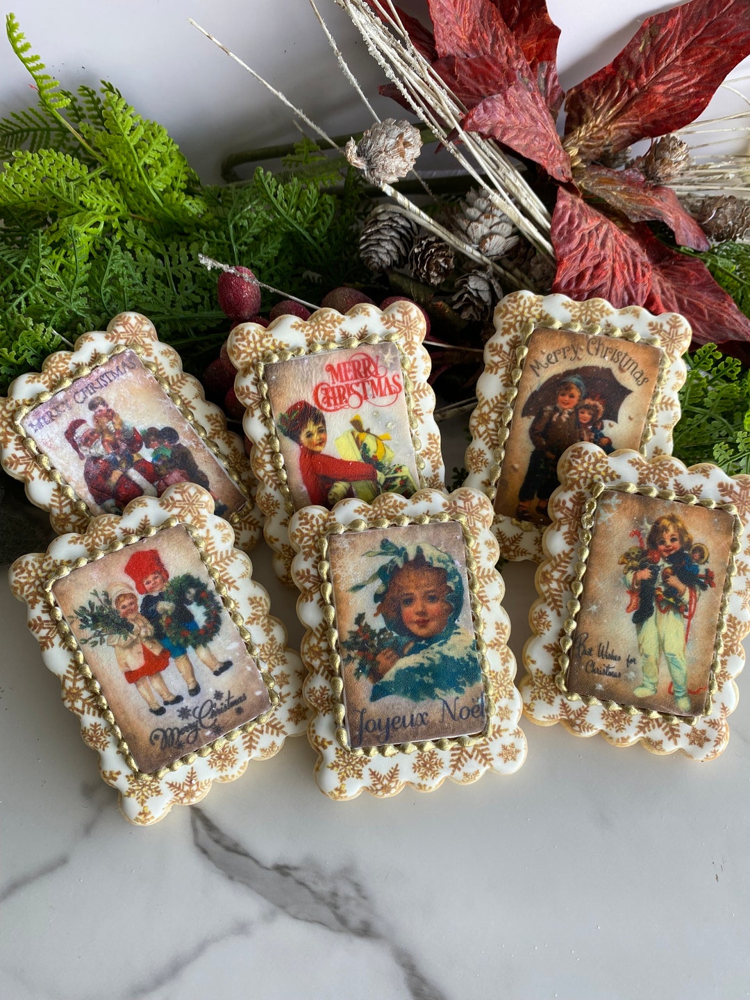 Vintage Inspired Christmas Cookies - Etsy