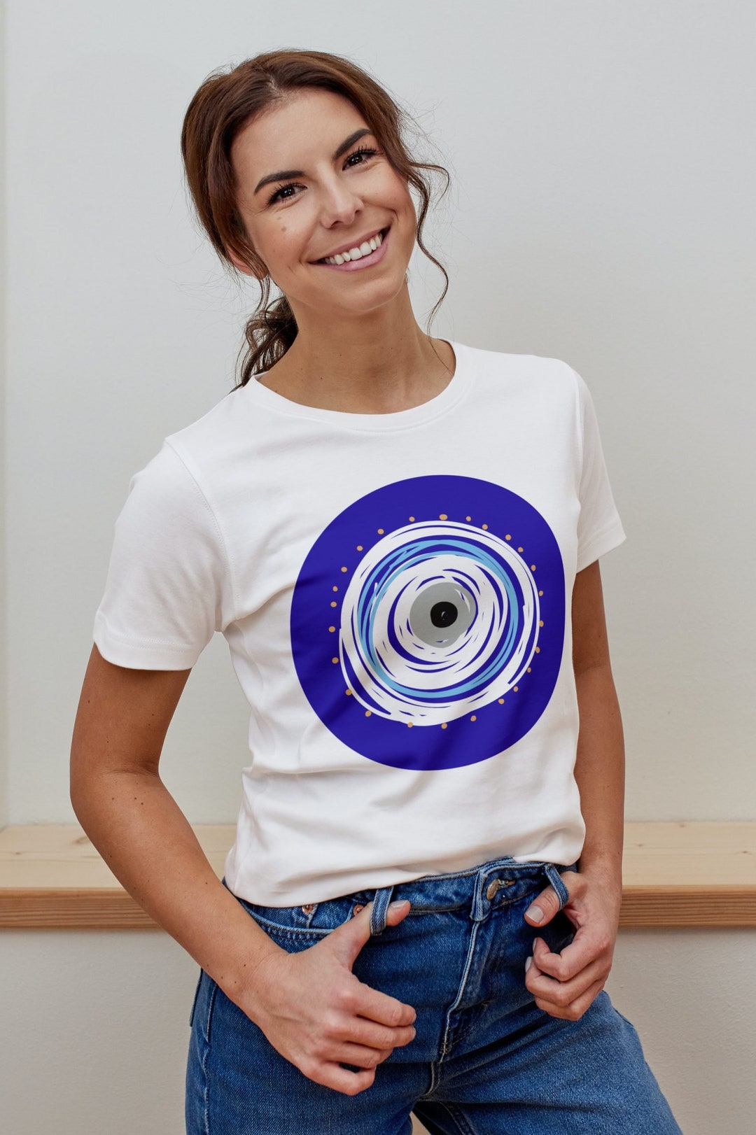 Evil Eye Boxy T‑shirt • Mystical Eye Graphic Tee • Women’s Oversized ...