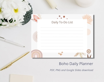 Boho Daily Planner - Etsy