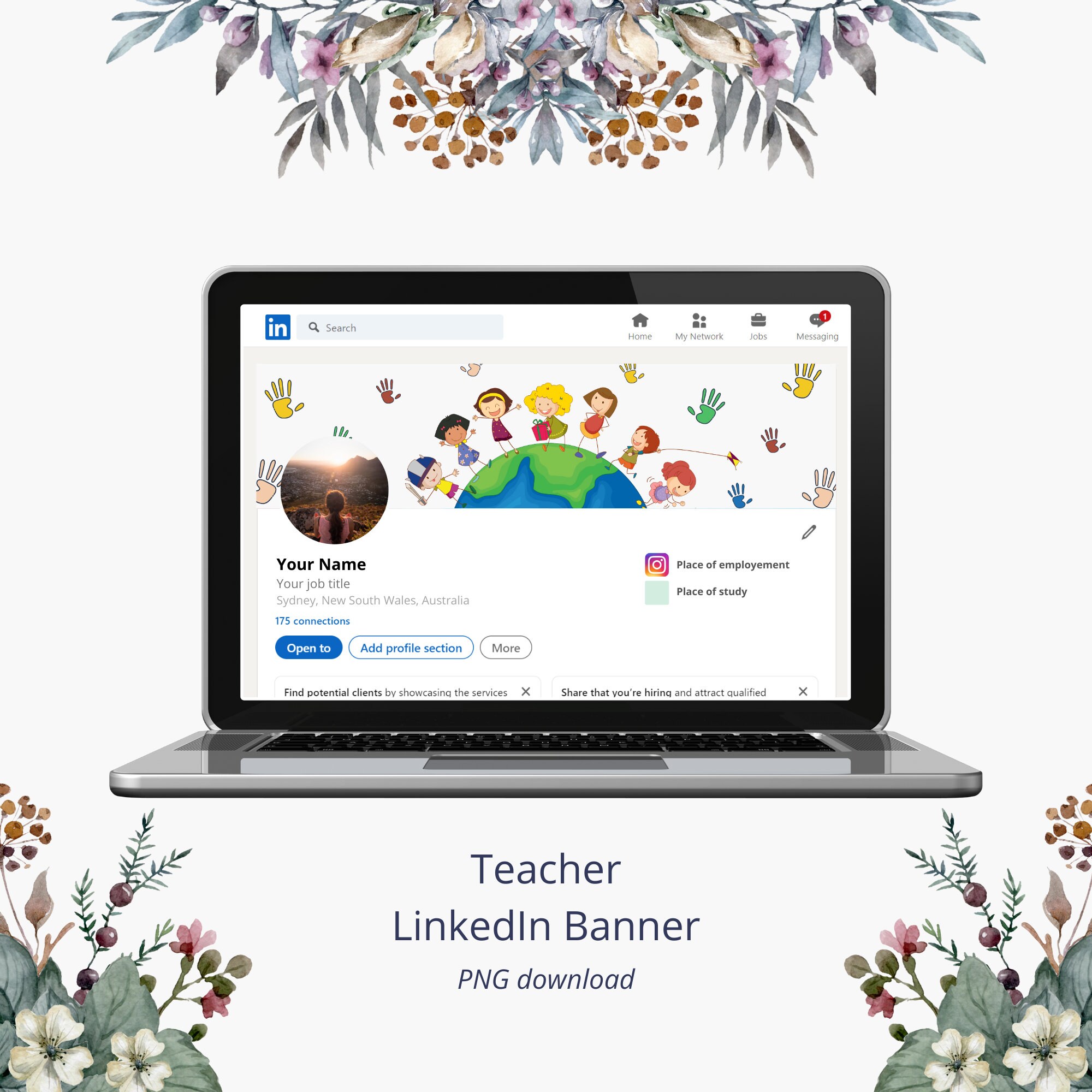 Teacher Linkedin Banner - Etsy