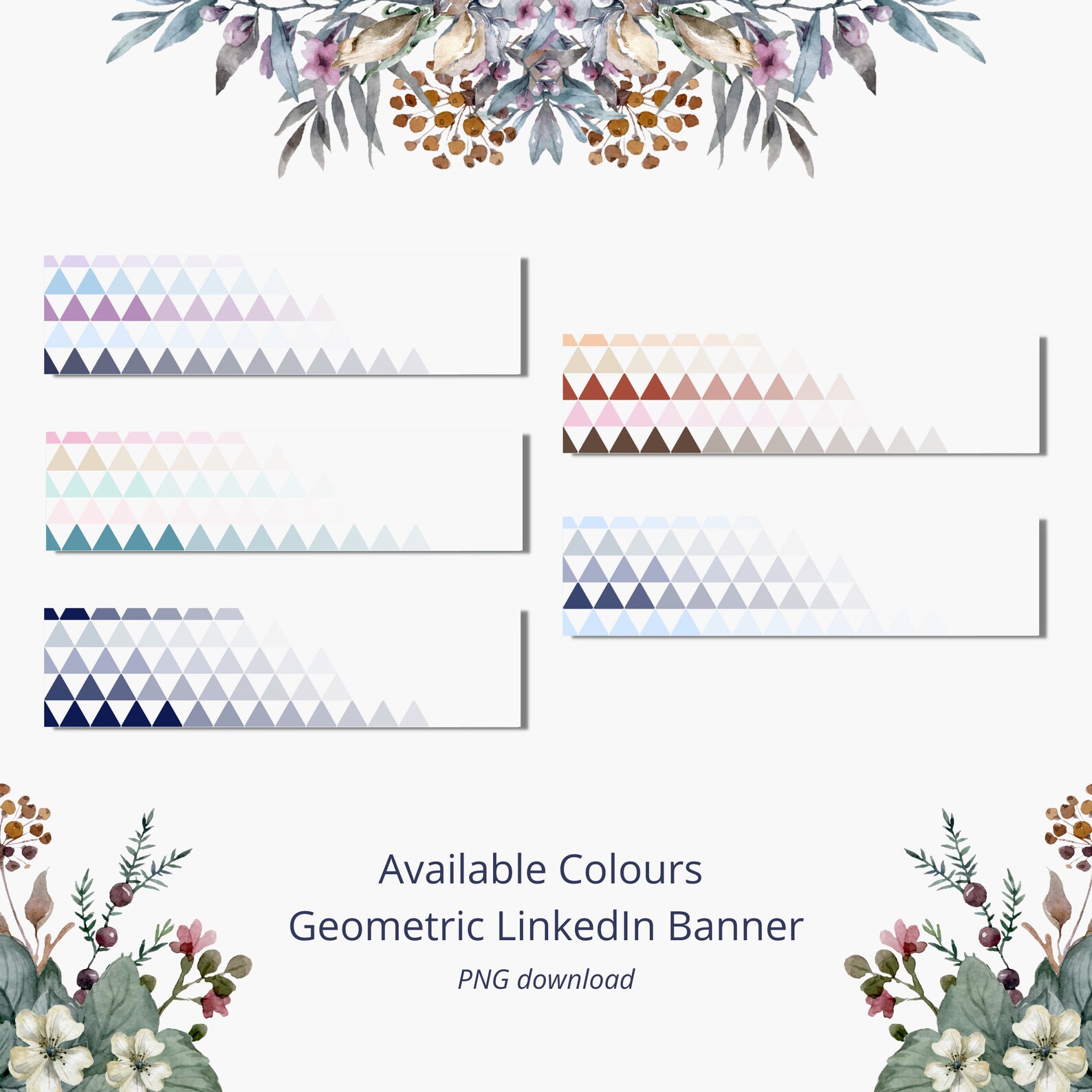 Geometric Linkedin Banner - Etsy