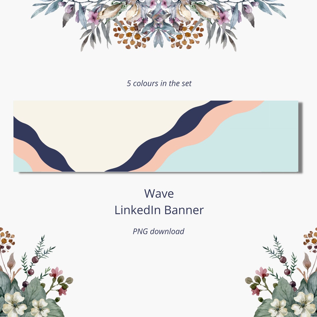 Wave Linkedin Banner - Etsy