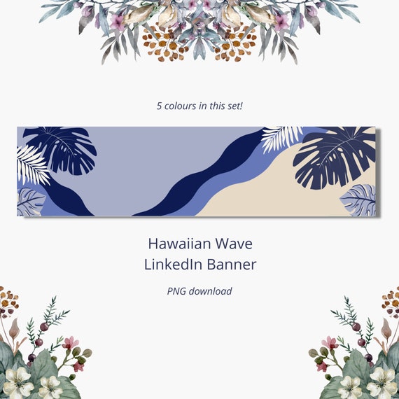 Hawaiian Wave Linkedin Banner - Etsy
