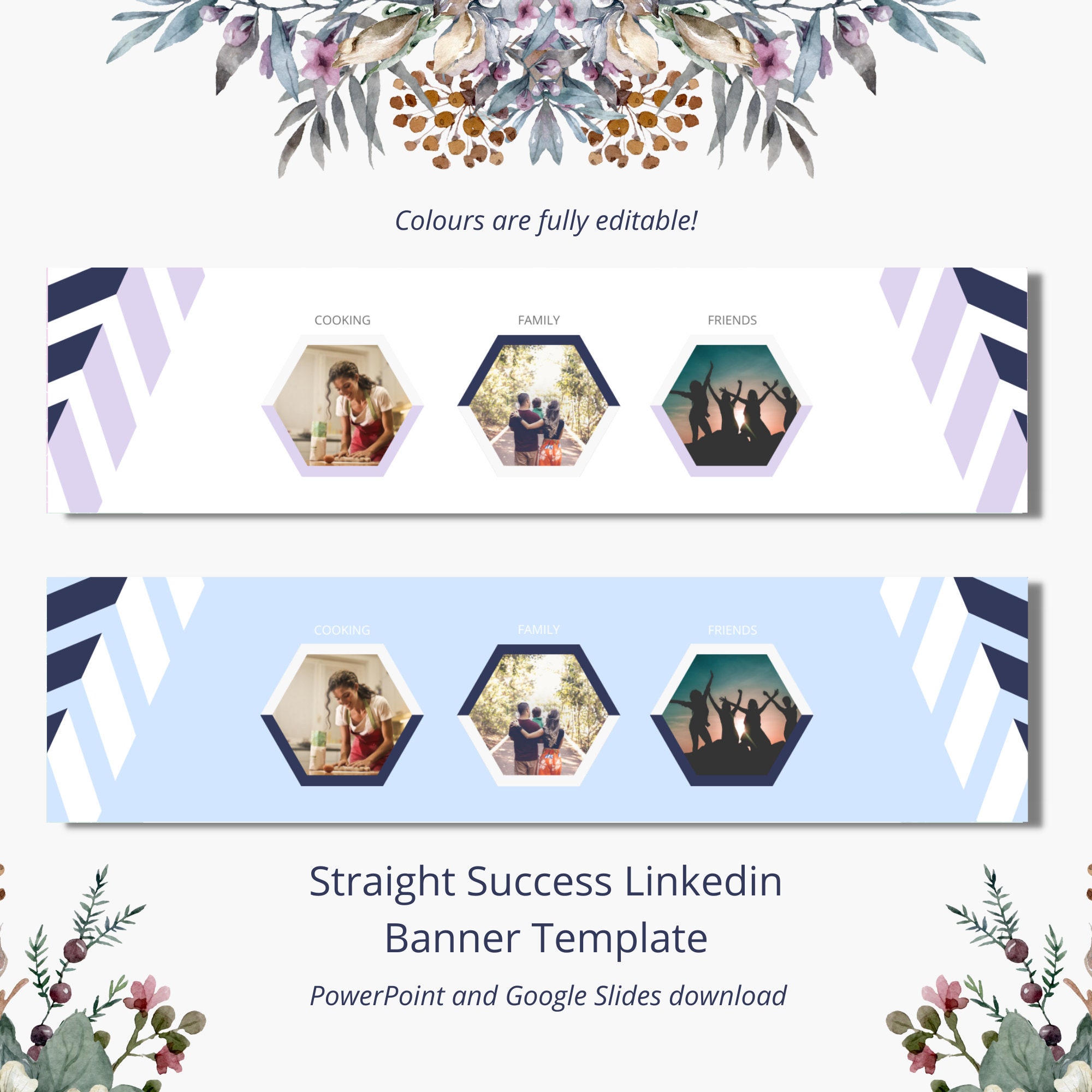 Straight Success Linkedin Banner - Colour Customisable! - Etsy