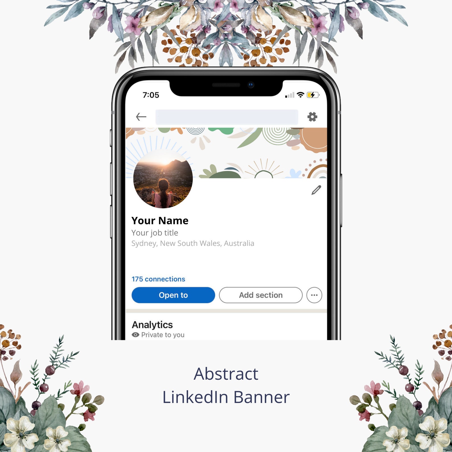 Abstract Linkedin Banner - Etsy