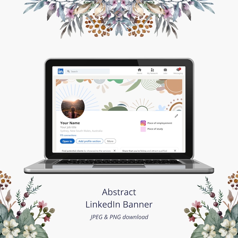 Abstract Linkedin Banner - Etsy