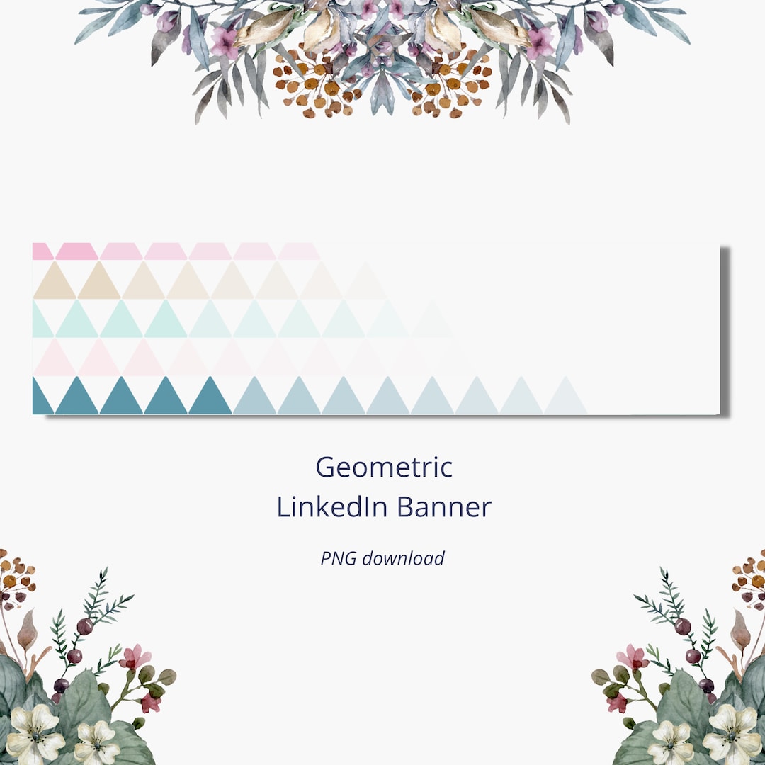 Geometric Linkedin Banner - Etsy