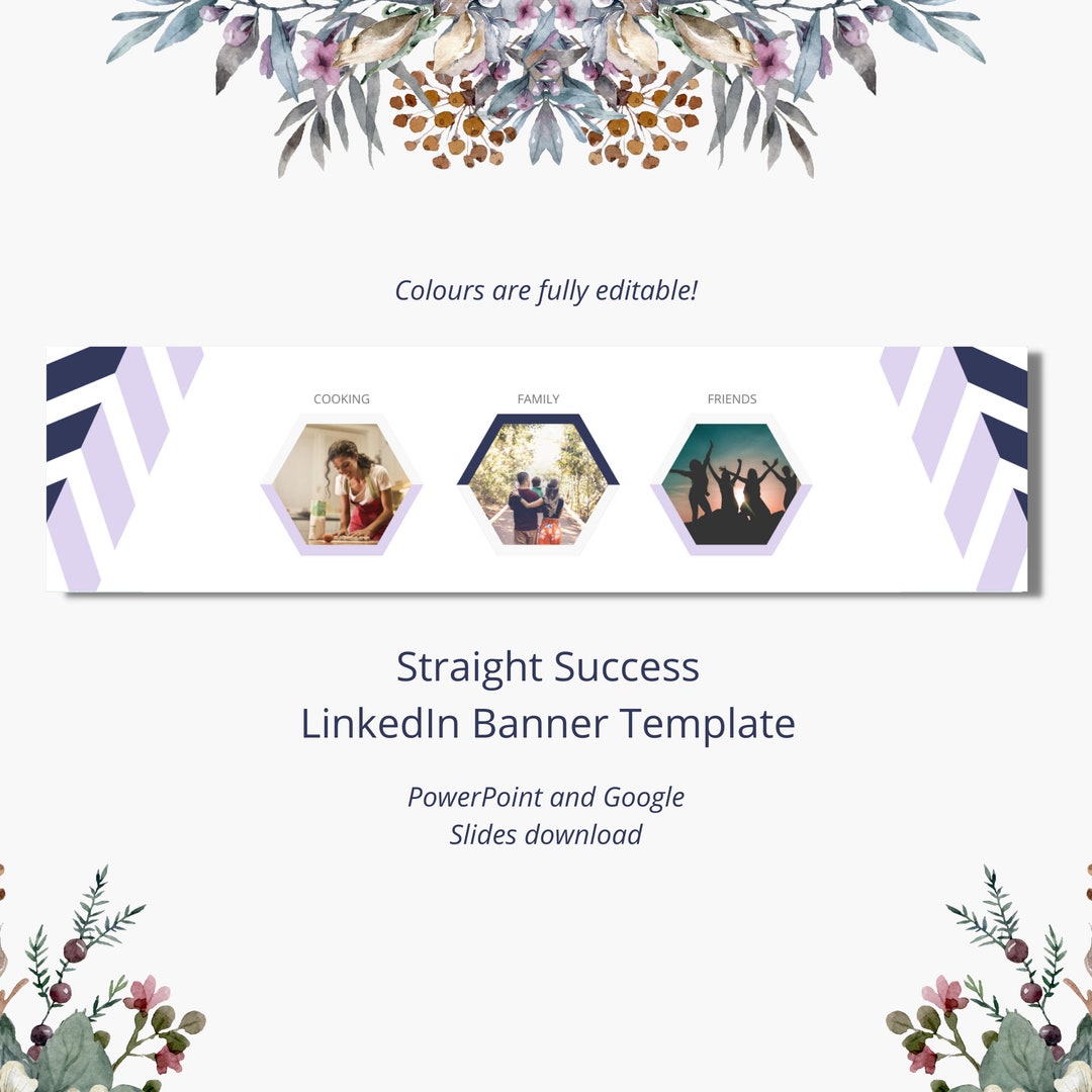 Straight Success Linkedin Banner - Colour Customisable! - Etsy