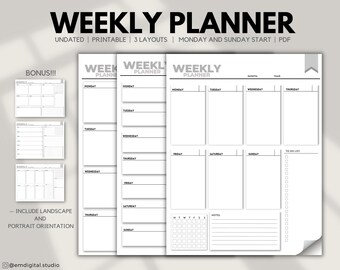 Monthly Planner Printable | Monthly Overview | Monthly Schedule | to Do ...