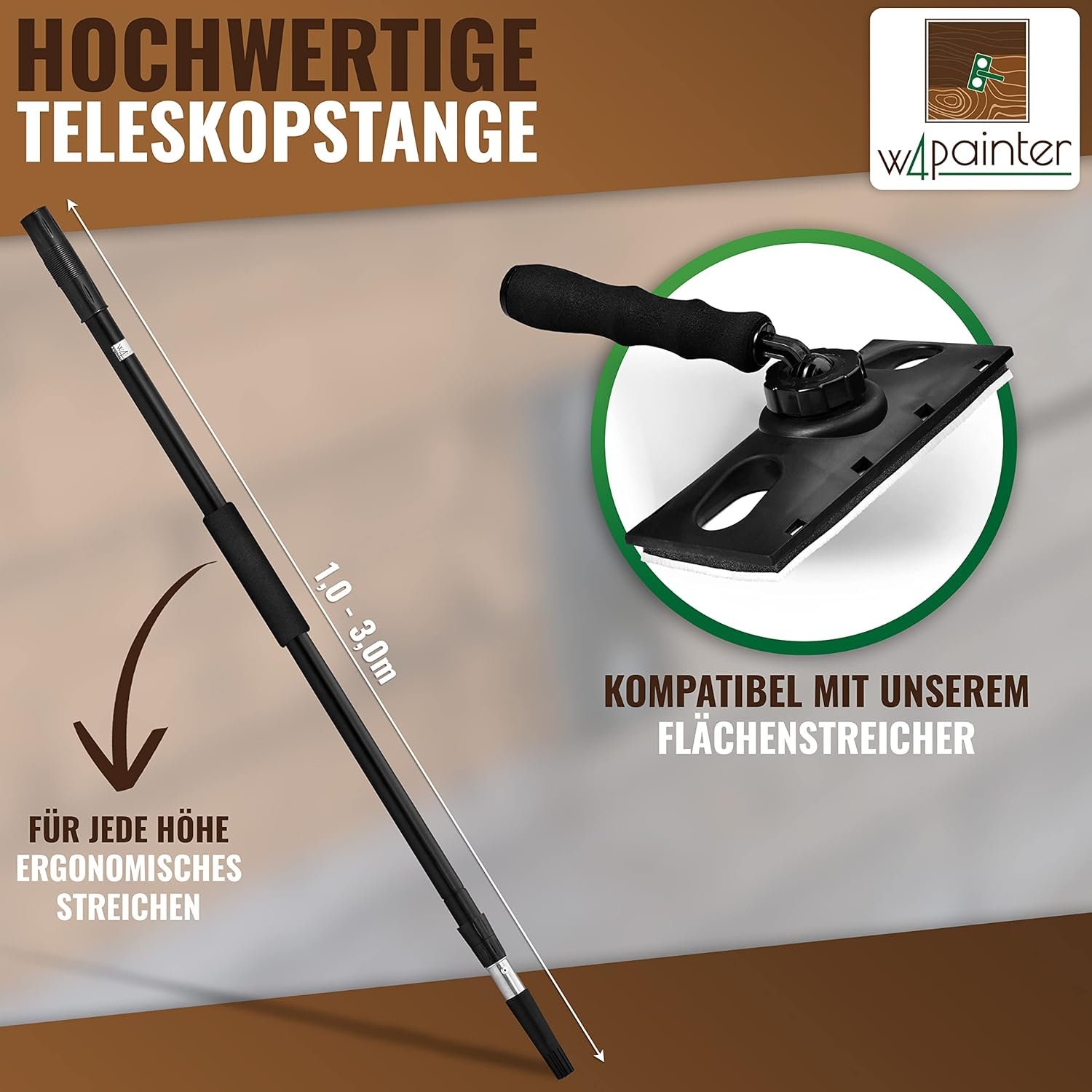 Telescopic Rod 3 M - Universal Telescopic Handle - Extendable Aluminum ...