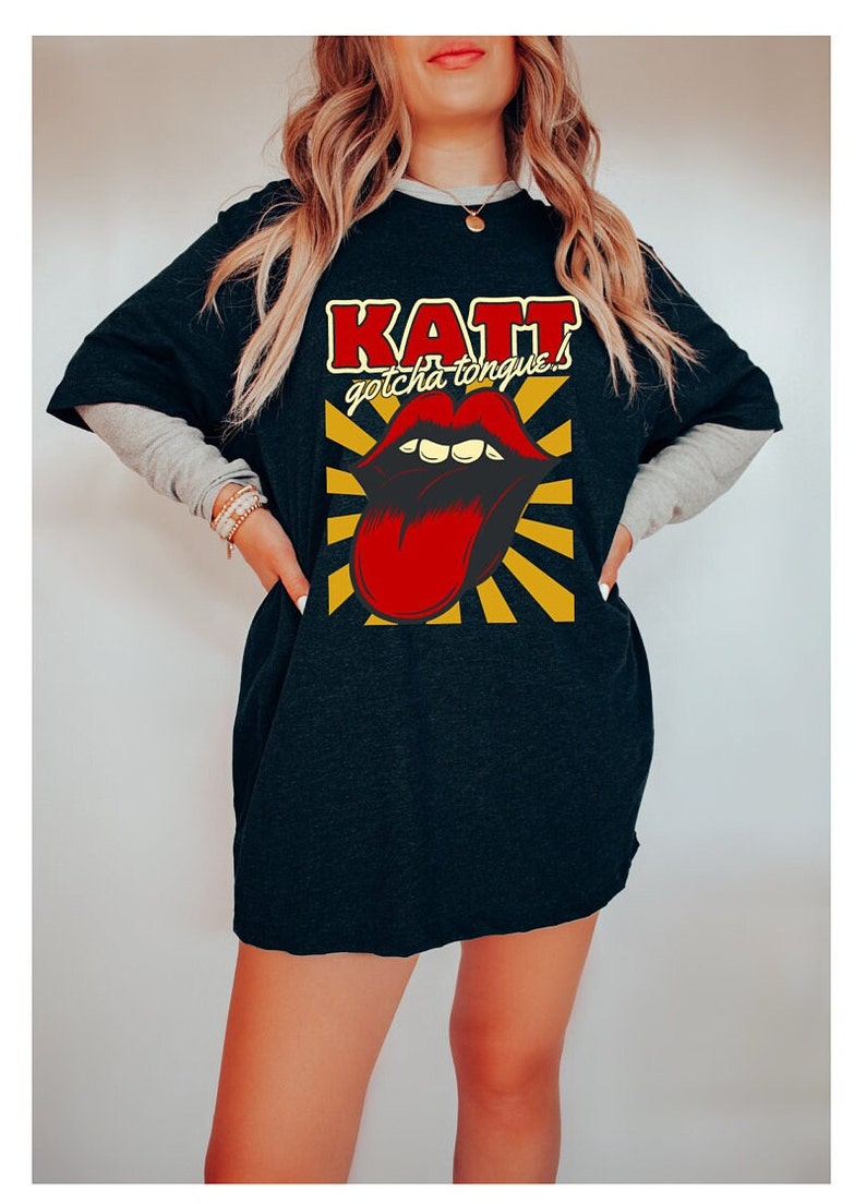Katt Gotcha Tongue Shirt, Funny Cat Shirt, Funny Comedian T-shirt ...