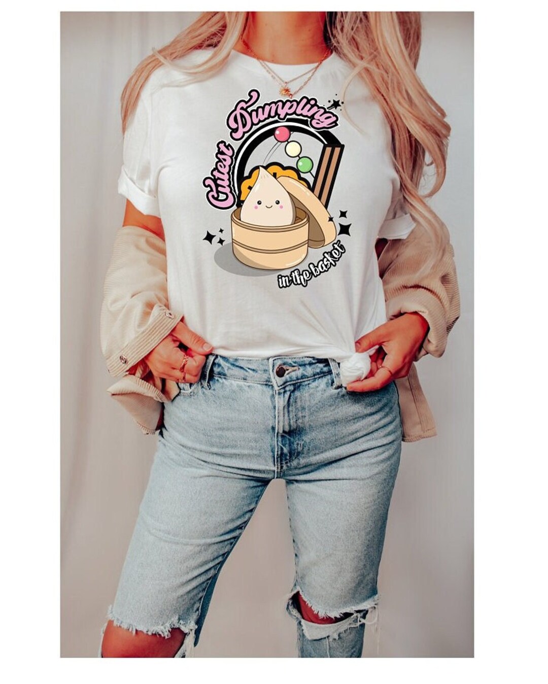 Cutest Dumpling Shirt, Lil Dim Sum Dumpling, Cute as a Dumpling, Foodie ...