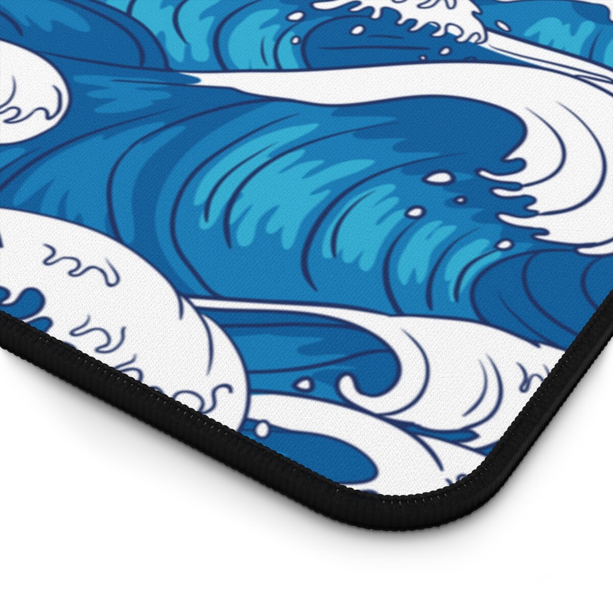 Japanese Blue Waves Desk Mat Japanese Gaming Mouse Pad Xxl - Etsy