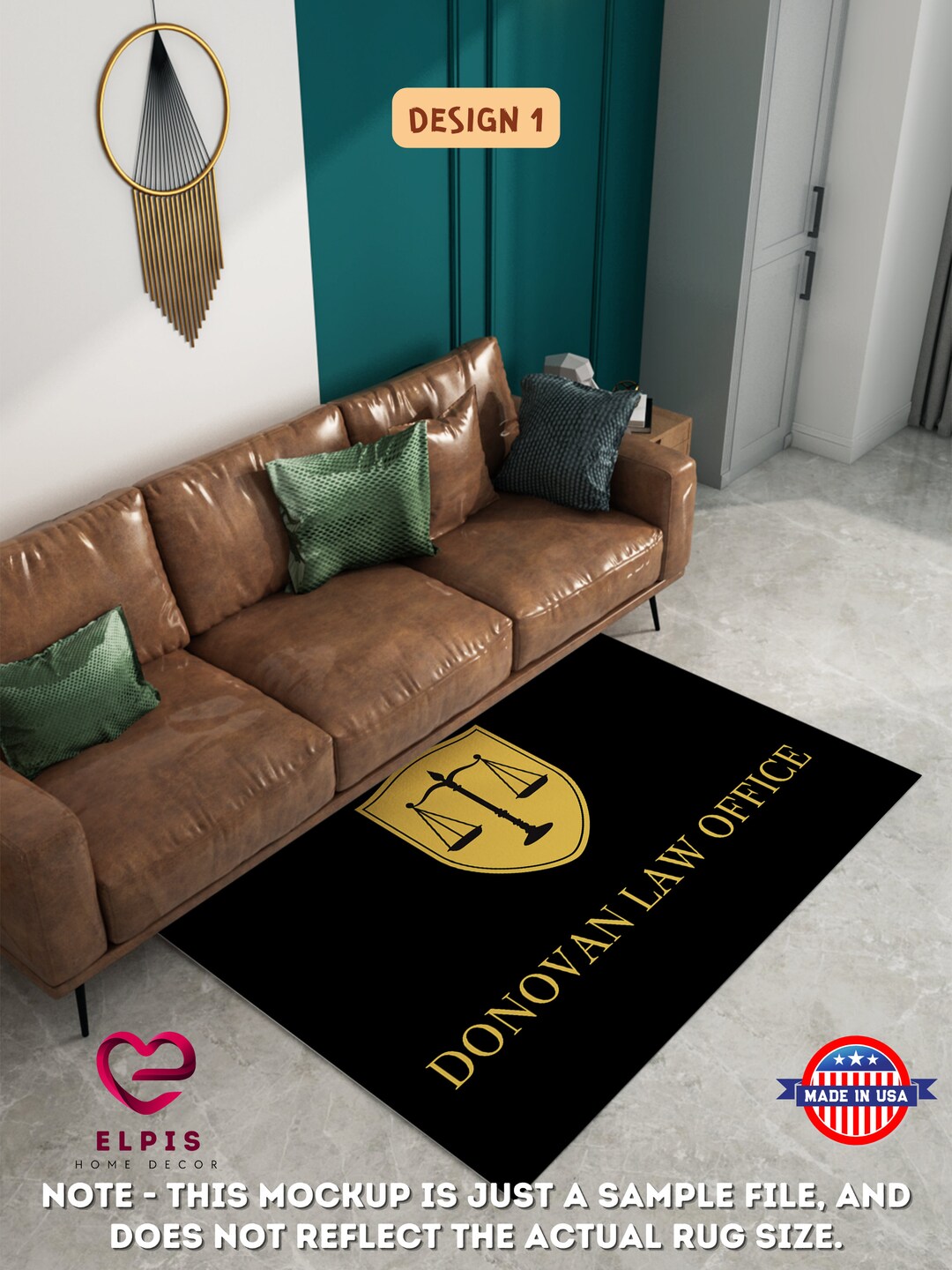 Custom Law Office Entrance Rug, Law Office Decor, Personalized Law Firm ...