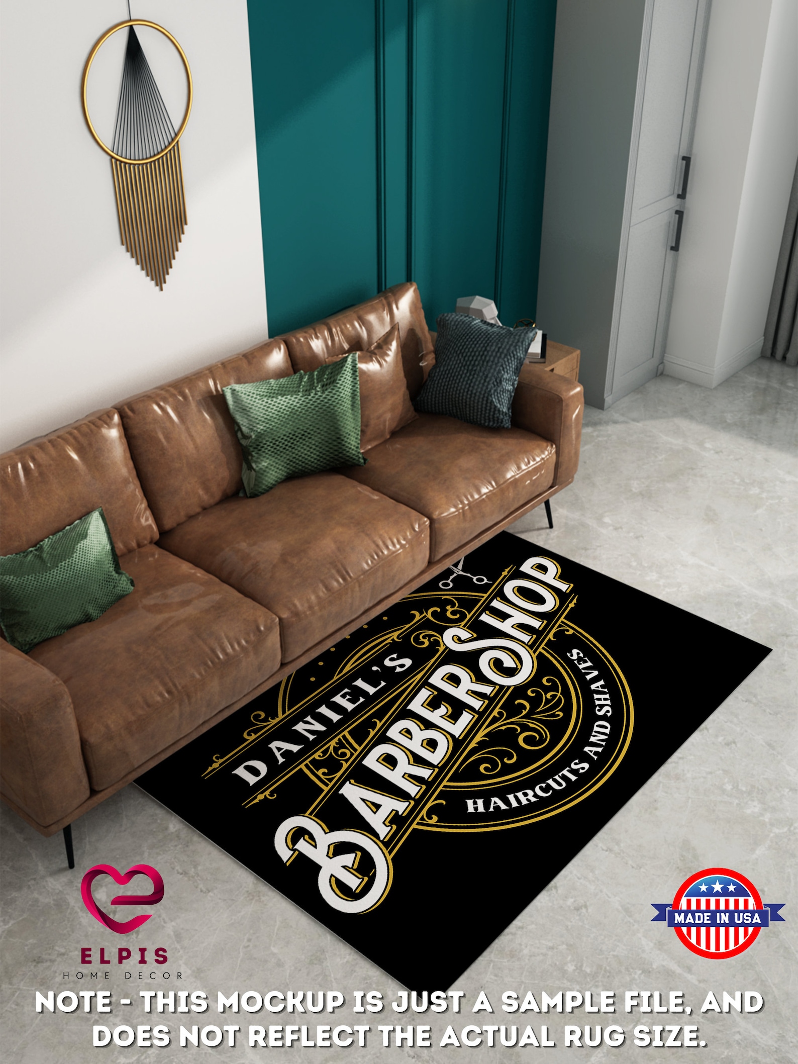 Custom Barber Shop Entrance Rug Barber Shop Decor Custom - Etsy