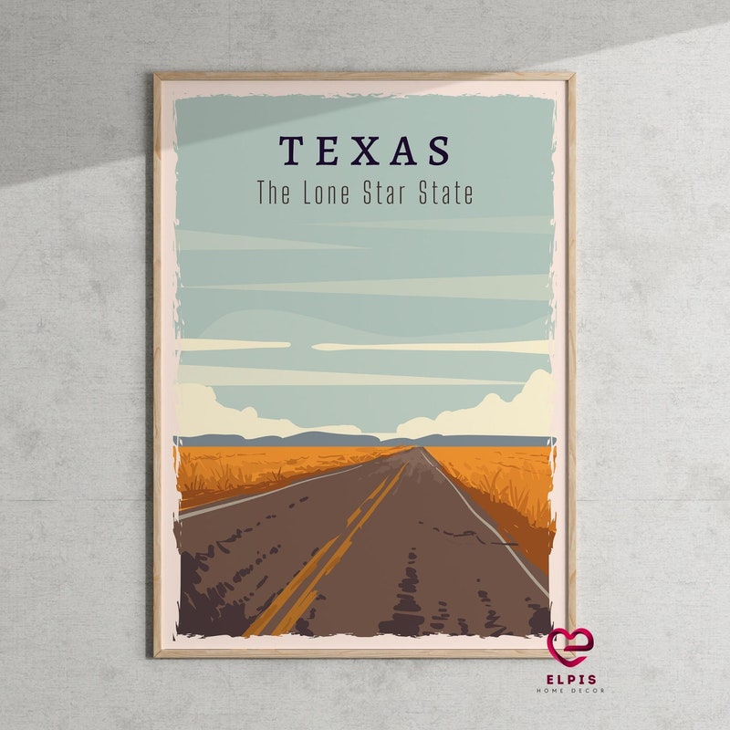 Texas Poster - Etsy