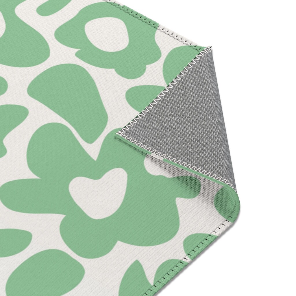 Groovy Sage Green Flower Rug Trippy Danish Pastel Room Decor - Etsy