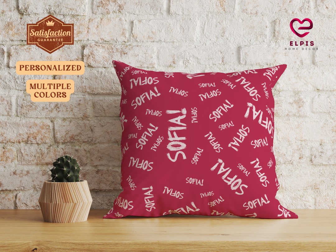 Y2k Name Pillow, Preppy Room Decor, Personalized Funky Name Pillowcase ...