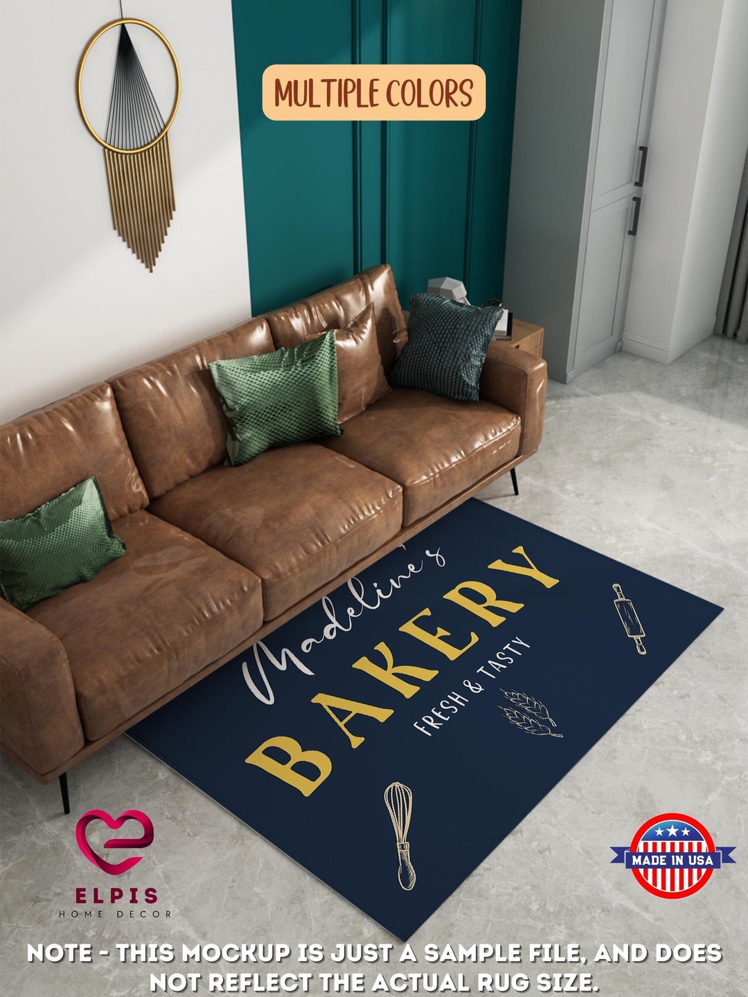 Custom Bakery Entrance Rug, Bakeshop Decor, Custom Bake House Area Rug ...
