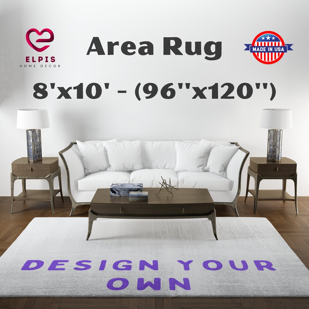 8x10 Custom Area Rug, Low Pile Indoor Outdoor Commercial Office Rug ...