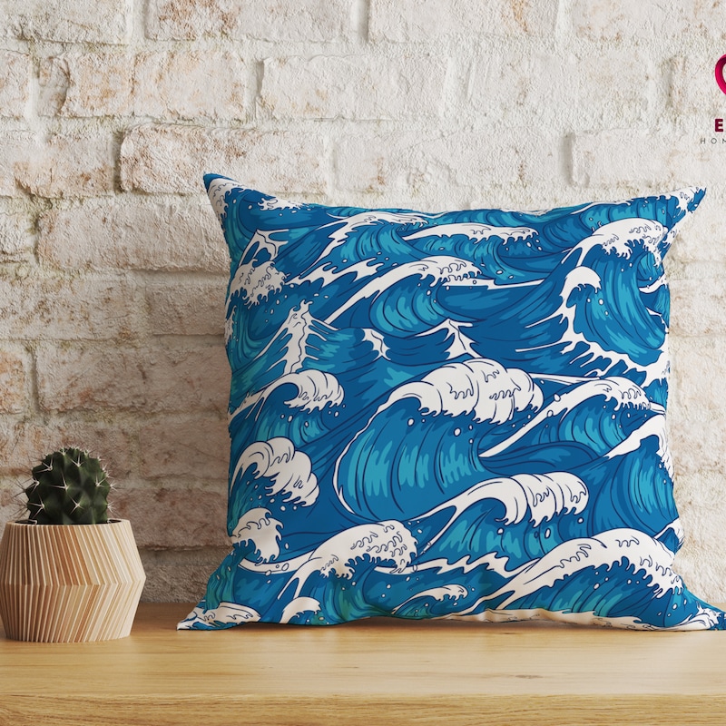 Waves Pillow - Etsy