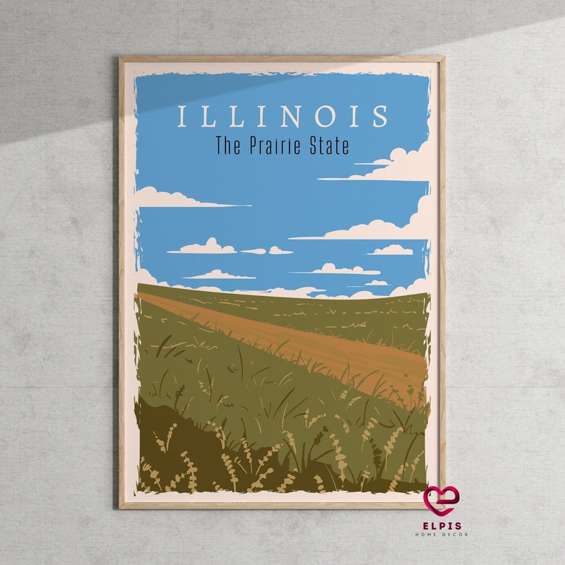 Illinois Poster - Etsy