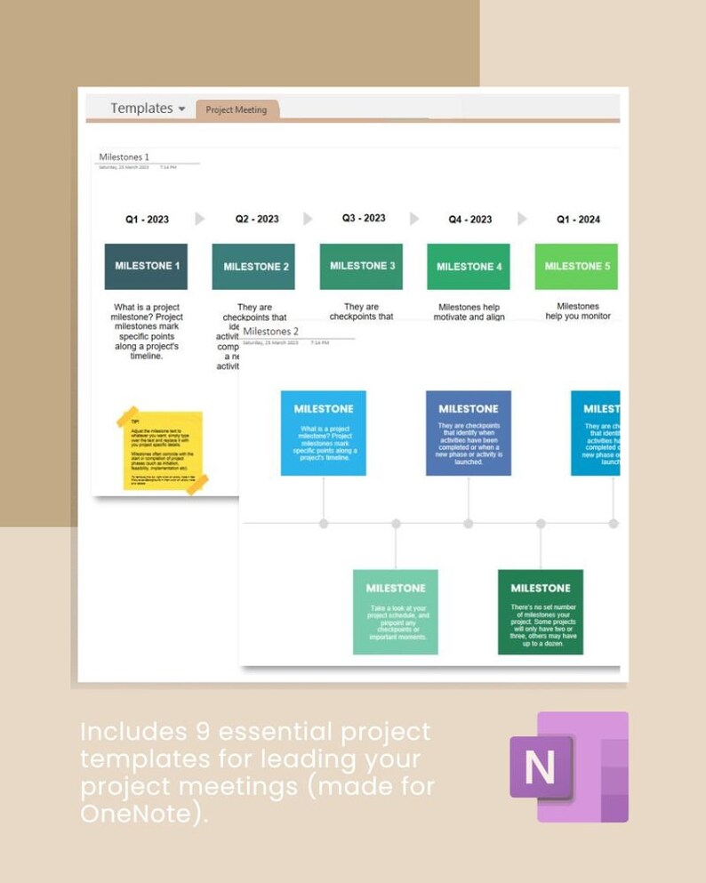Project Meeting Template Bundle for Onenote (Download Now) - Etsy