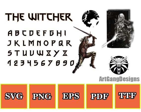 Witcher Font Witcher Alphabet Witcher Letters Witcher Svg | Etsy