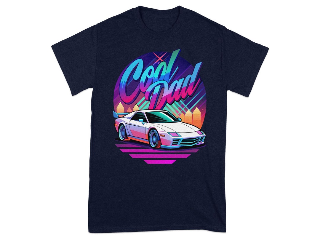 Cool Dad Retro Car Graphic T-shirt, Vintage Sports Car Dad Shirt ...