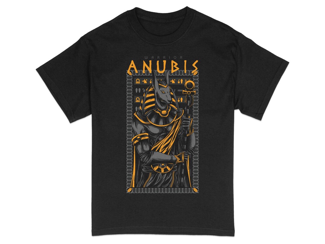 Anubis Warrior Egyptian God Graphic T-shirt, Mythological Deity ...