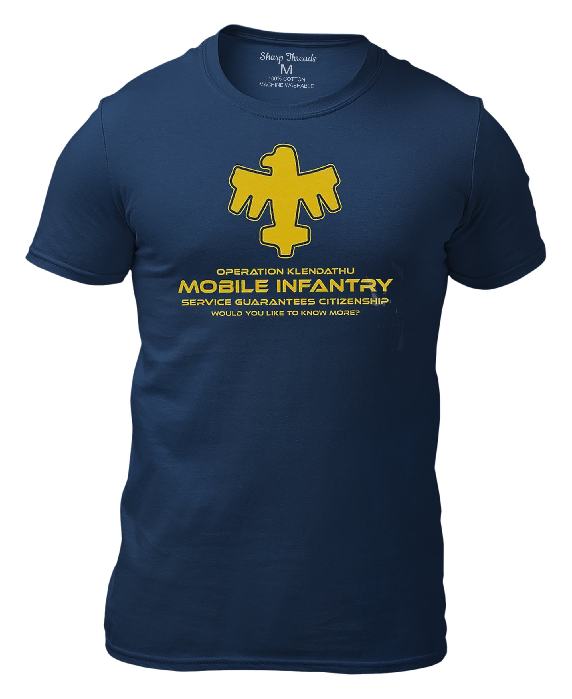 Mobile Infantry T-Shirt Unisex Mens Funny Shirt Gift For Him or Her Tee ...