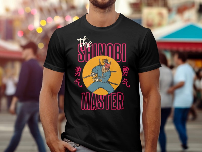 Vintage Shinobi Master T-shirt, Japanese Ninja Warrior Tee, Retro ...