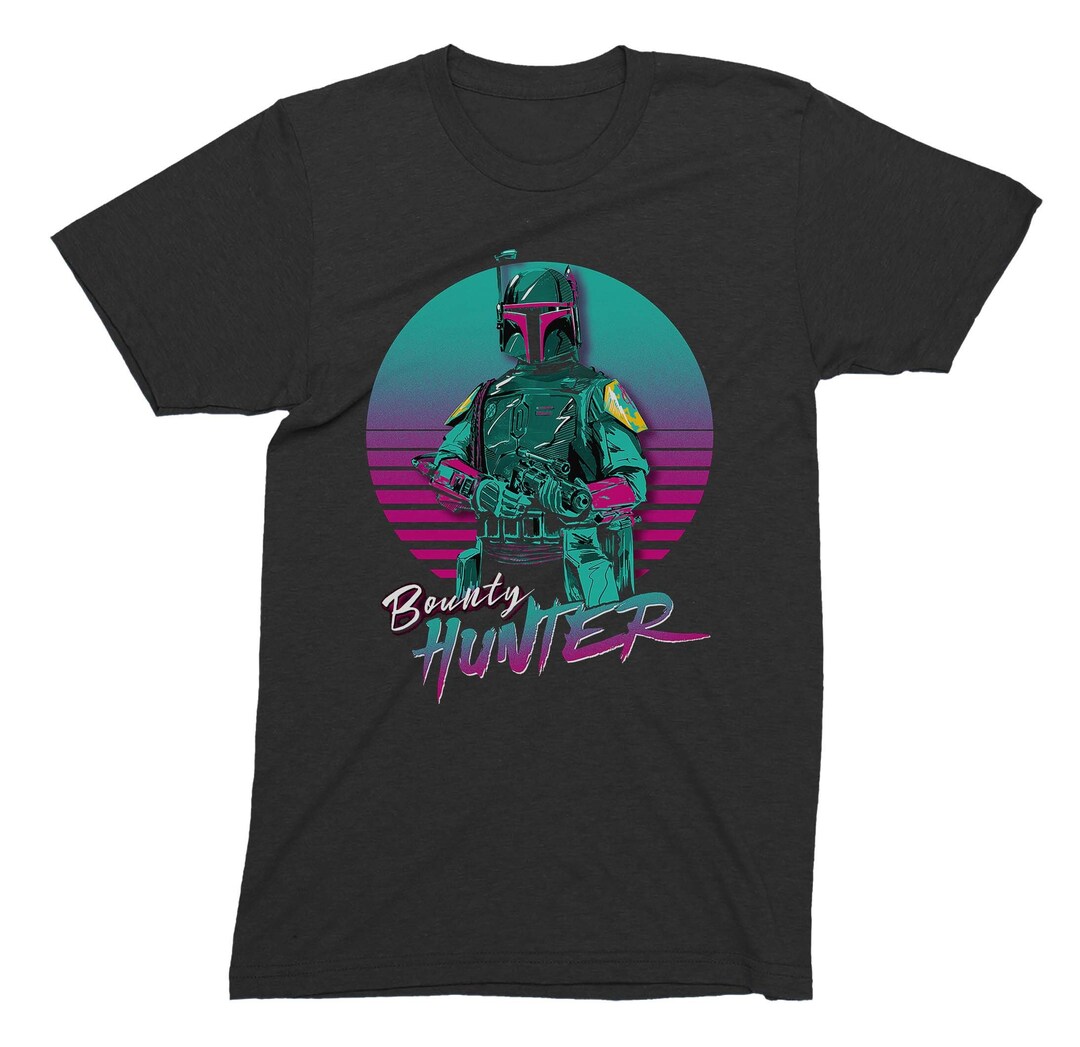Retro Bounty Hunter Unisex T-shirt Adults & Kids Fun Themed Men's Shirt ...