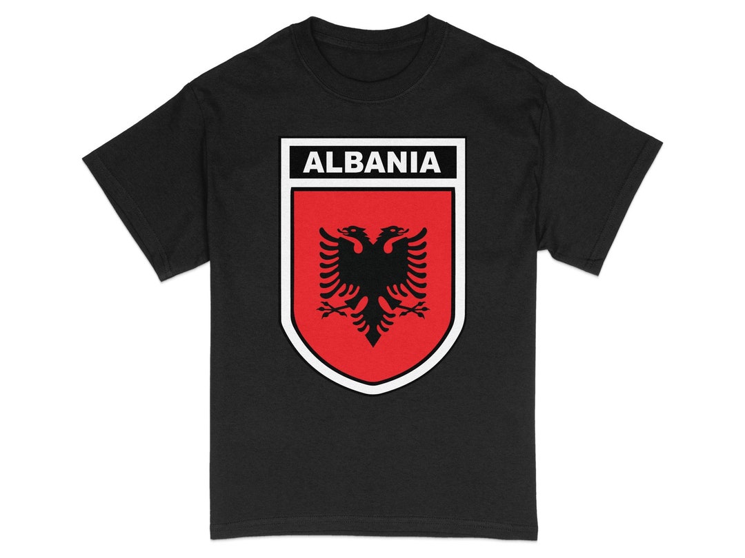 Albania Eagle Crest Shield T-shirt: Patriotic Heritage Tee - Etsy
