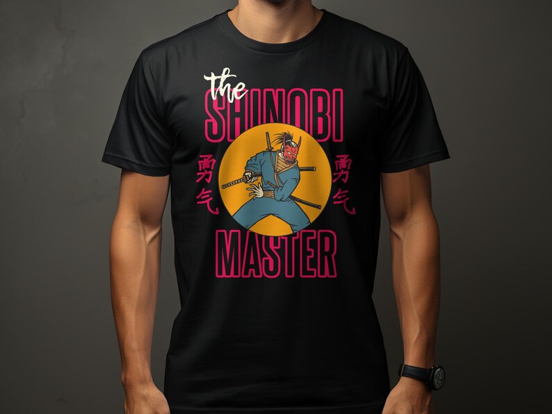 Vintage Shinobi Master T-shirt, Japanese Ninja Warrior Tee, Retro ...